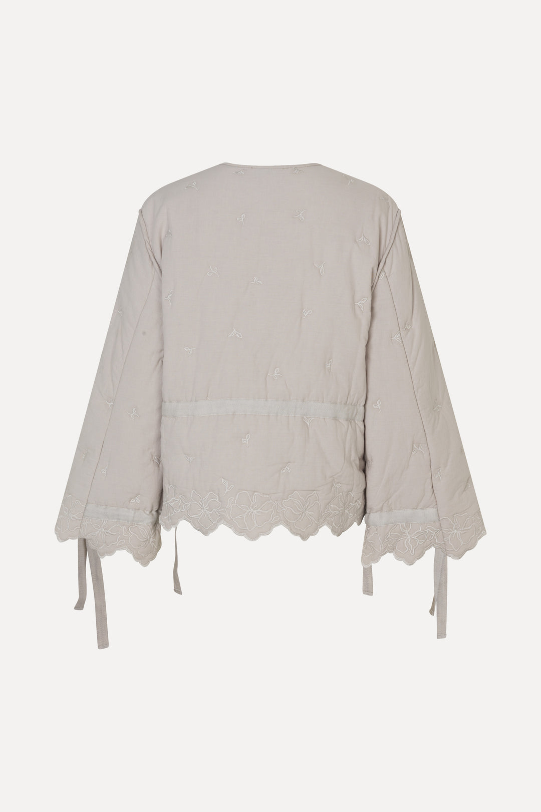 Gathered Tie Jacket - Wild Quilted Flowers - Stine Goya