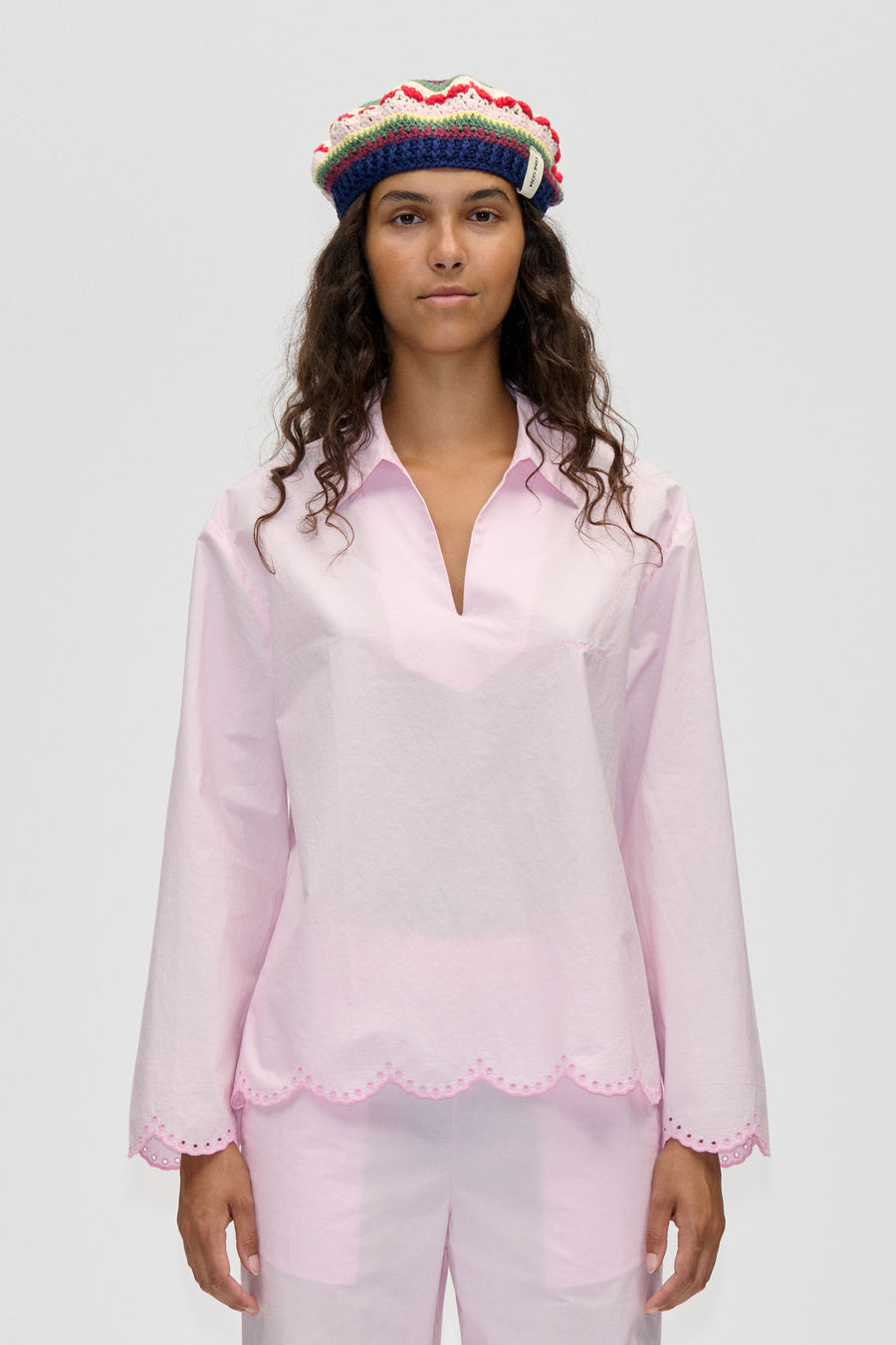 Long Sleeve Tunic Top - Muted Blush - Stine Goya